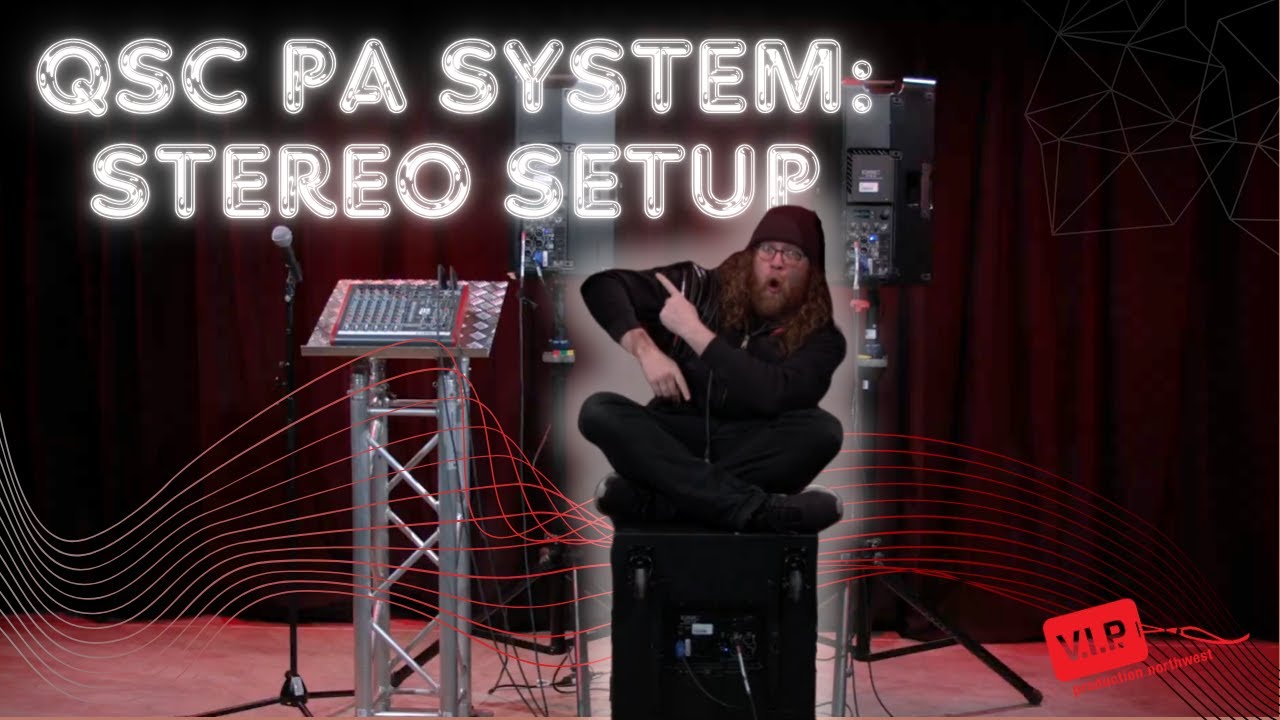 How to Set Up QSC K12.2 PA System in Stereo with a Subwoofer - YouTube