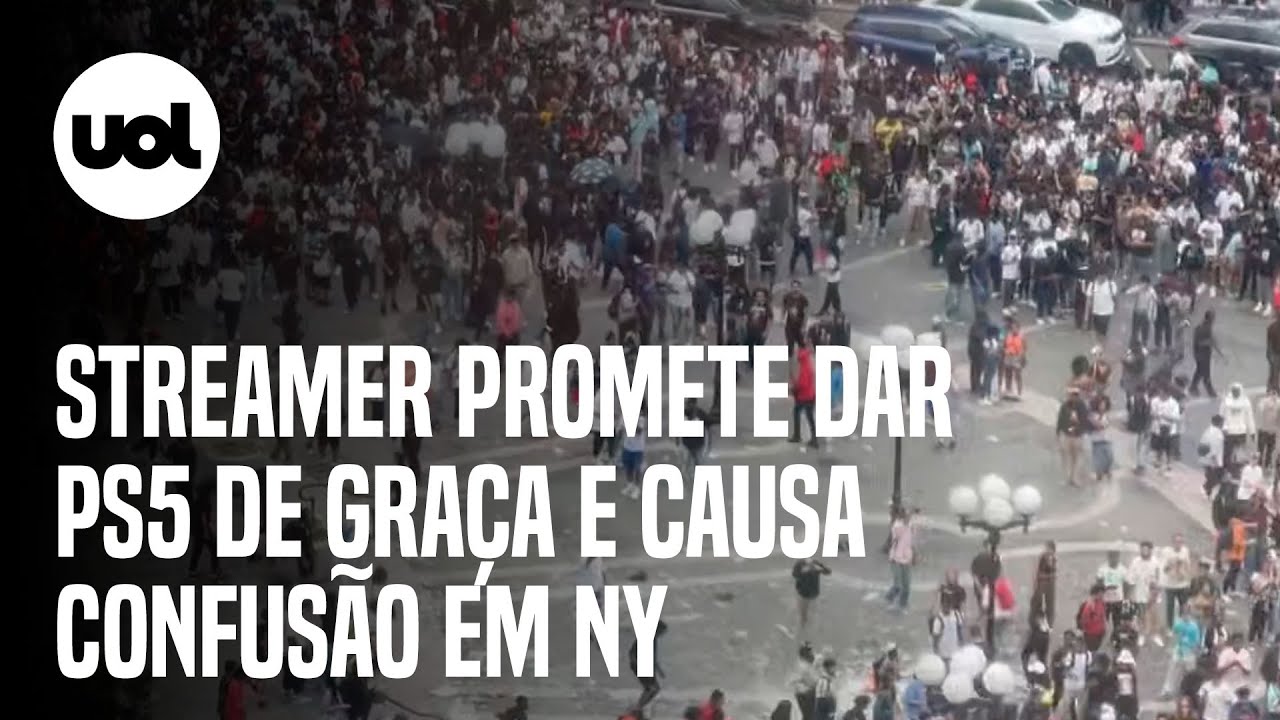 Streamer promete PS5 de graça e evento termina em confusão na Union ...