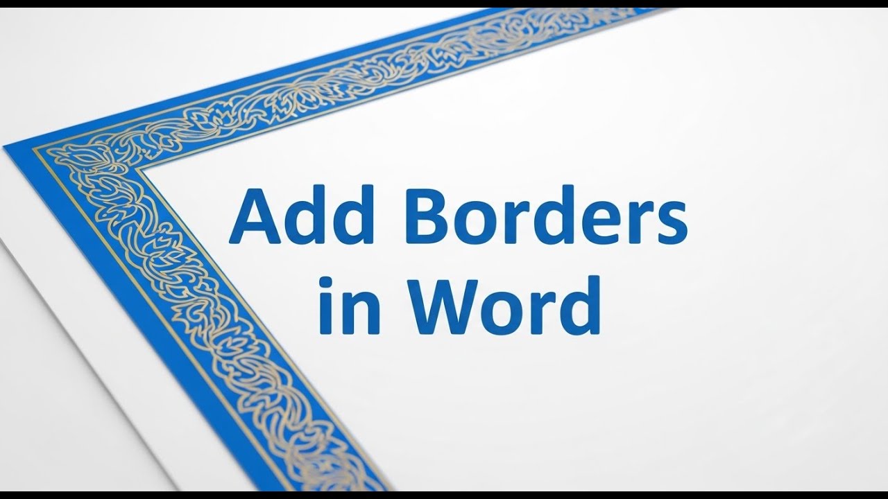 How to Add Page Borders in Word (Step by Step Guide) - YouTube