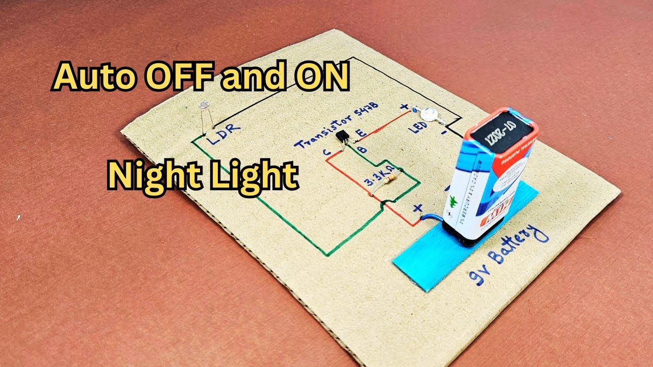 How to make Auto OFF and ON Night Light with LDR || LDR Science Project ...