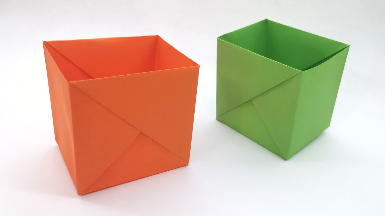 Origami Kutu Yapımı, Kağıttan Sağlam Kalemlik Kutu Nasıl Yapılır? - YouTube