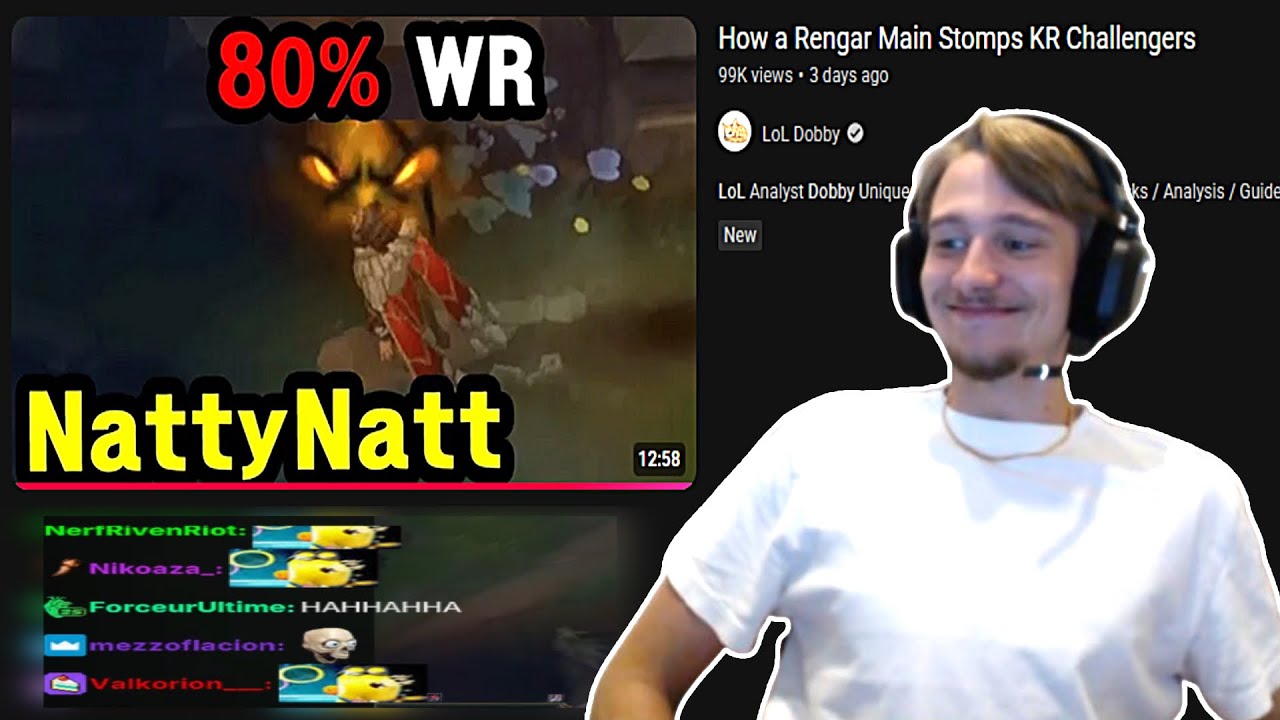 NattyNatt reacts to the LoL Dobby video made about him - YouTube