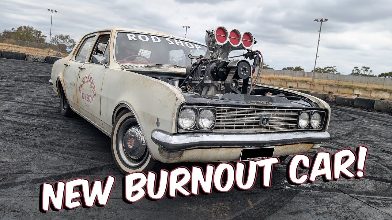 Castlemaine Rod Shops New Burnout Car - YouTube
