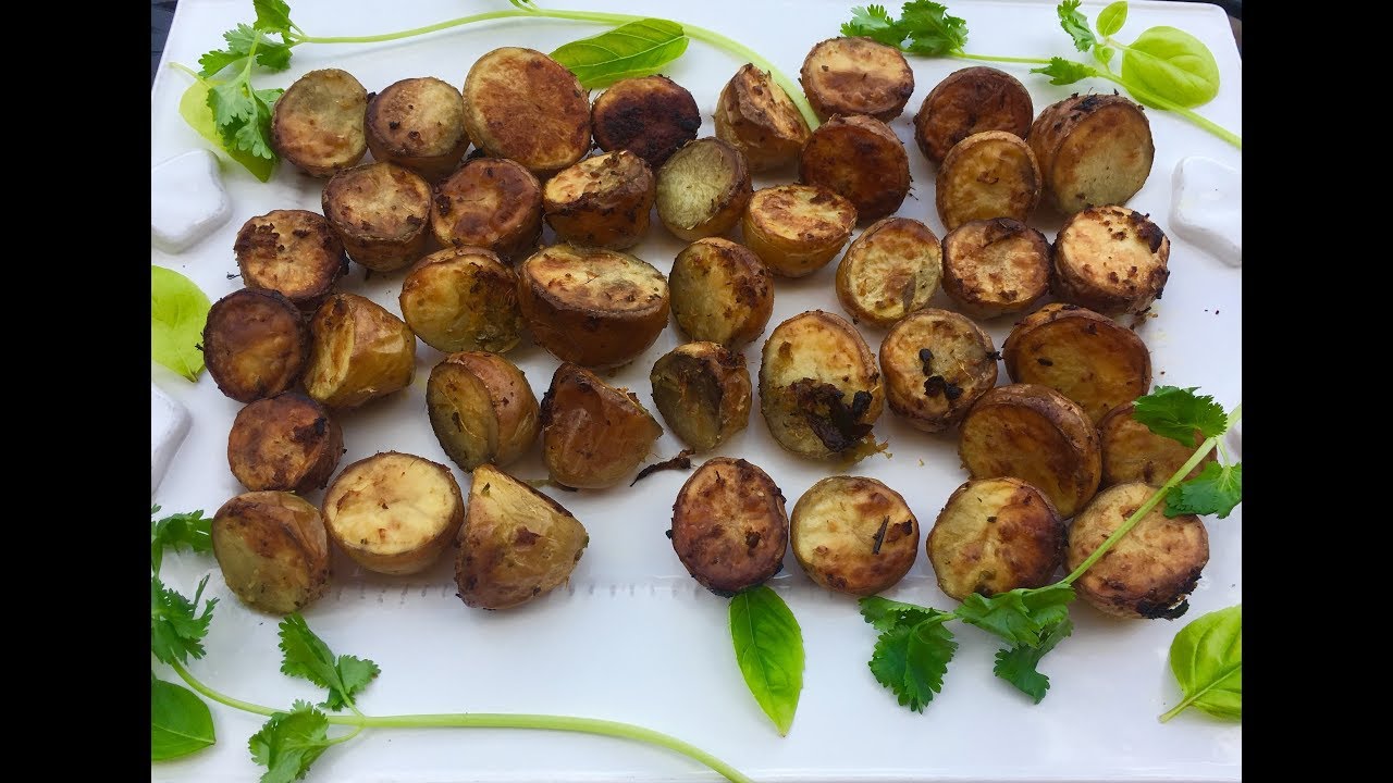 Spicy baked Basil Potatoes Recipe - YouTube