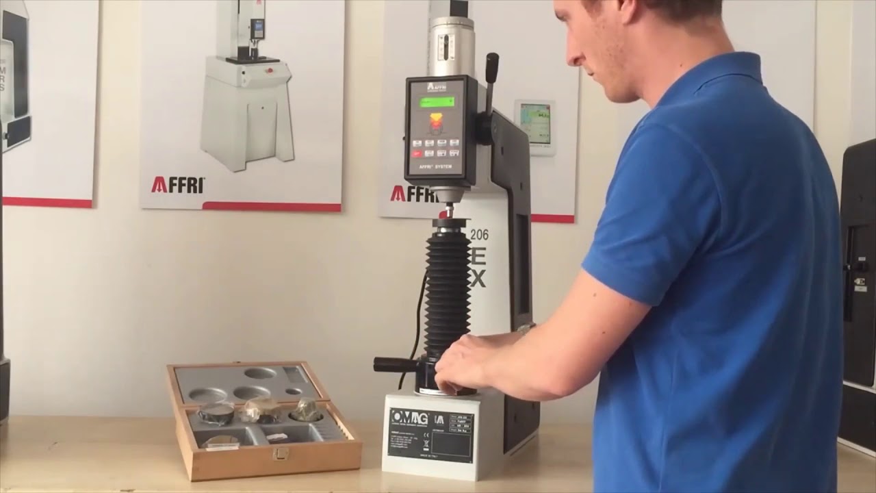 Affri 206 EX Series Rockwell Hardness Tester Demonstration - YouTube