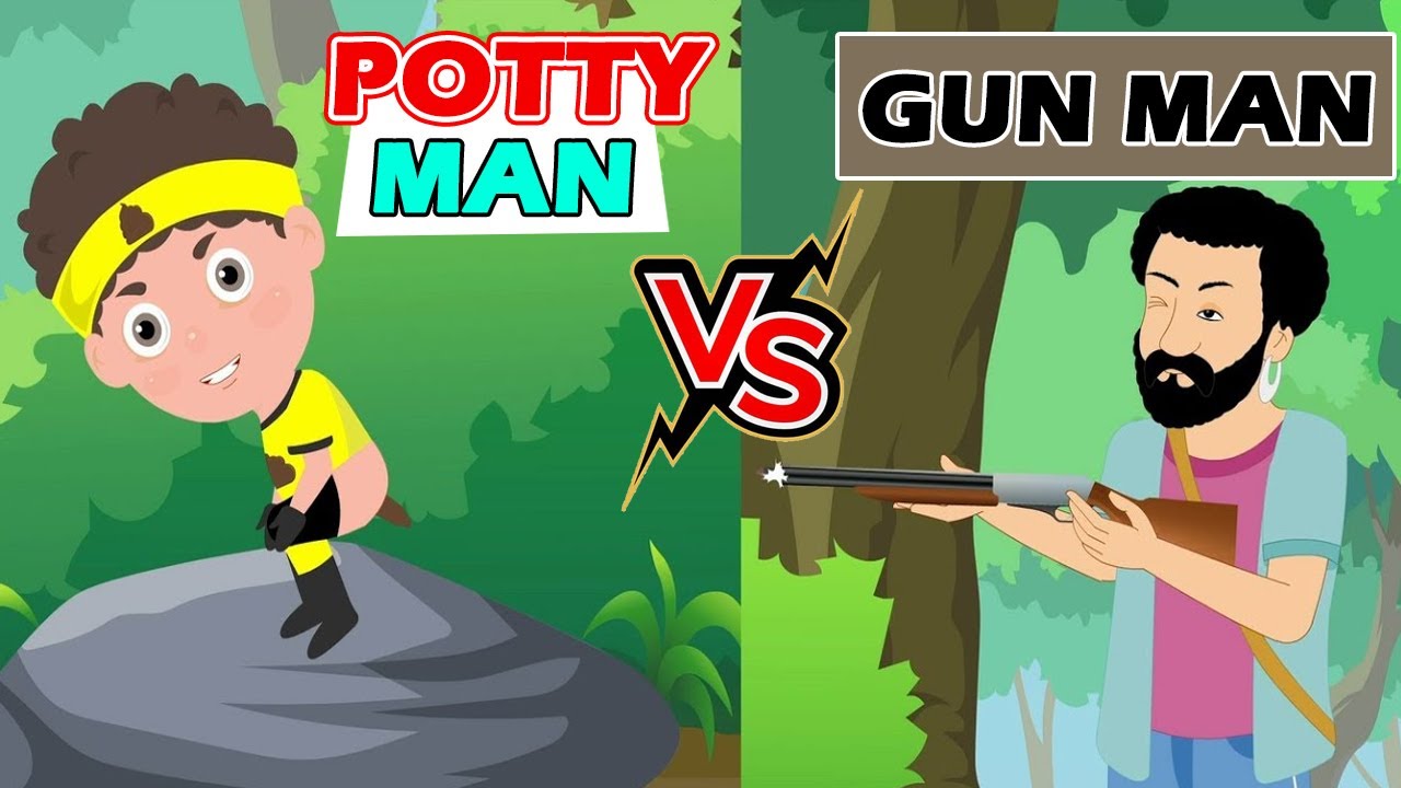 Potty Man Vs Gun Man | Gagal Mancing | Gagal Berenang | Kartun Lucu ...