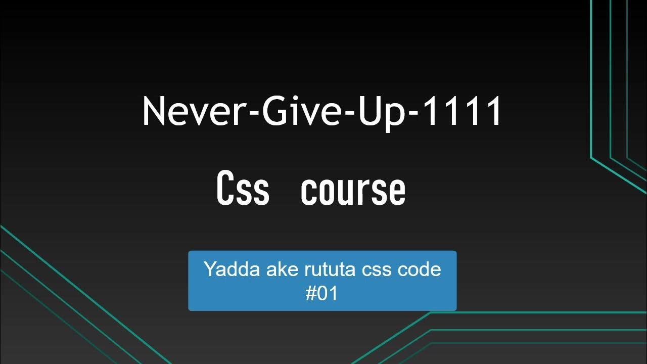 Bayani_Akan_Css_Programming_Coding_ #01(720p).mp4 - YouTube