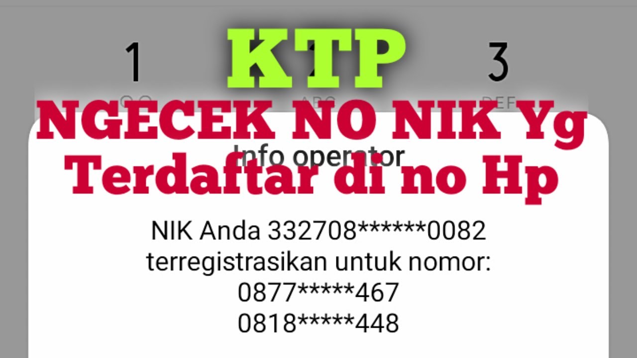 CARA CEK NOMOR NIK E KTP - YouTube