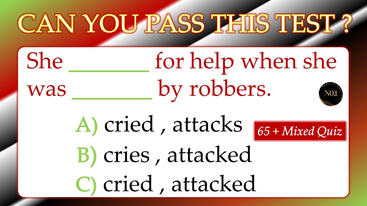 📘 English Grammar Quiz | 65 + Multiple Choice Questions with Answers ...