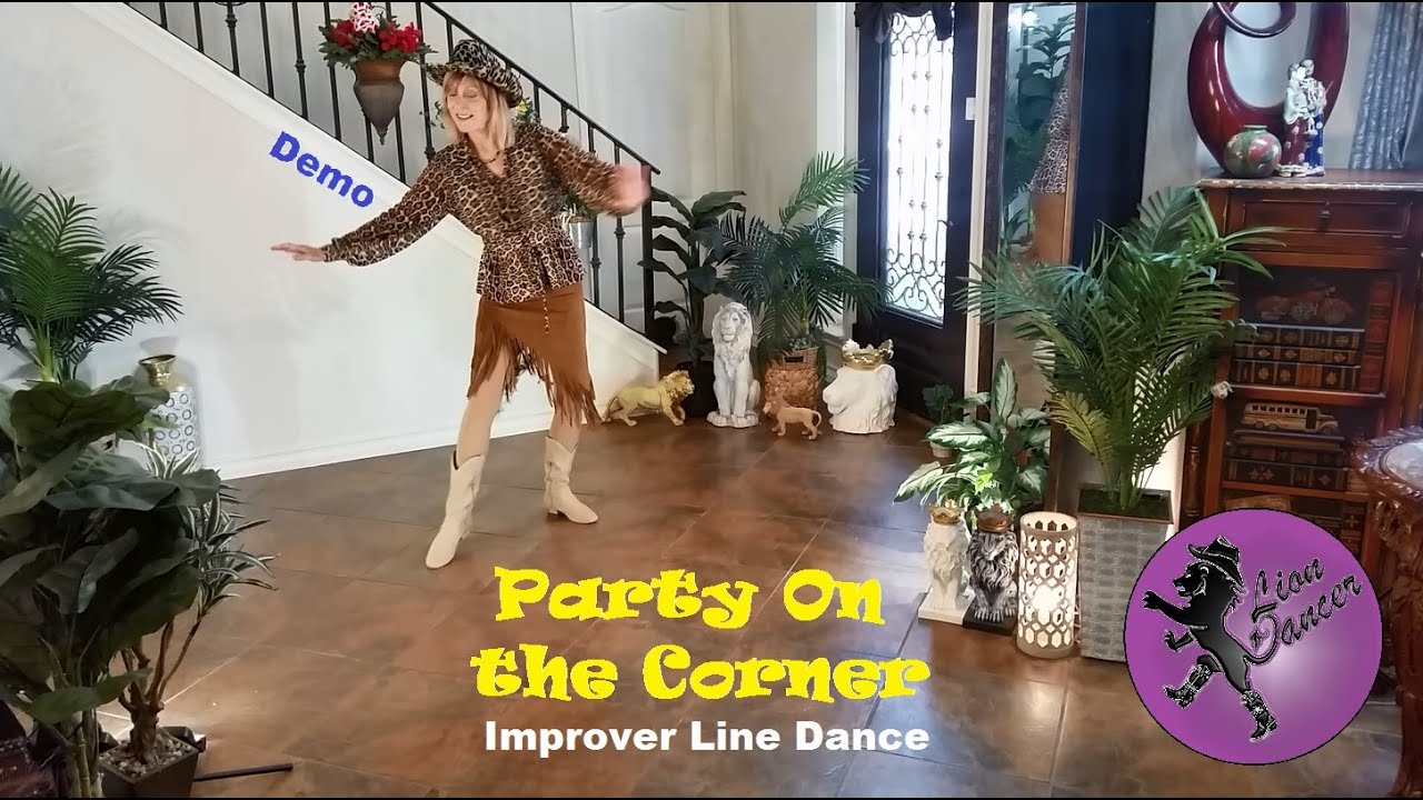 Party on the Corner Line Dance - Demo - YouTube