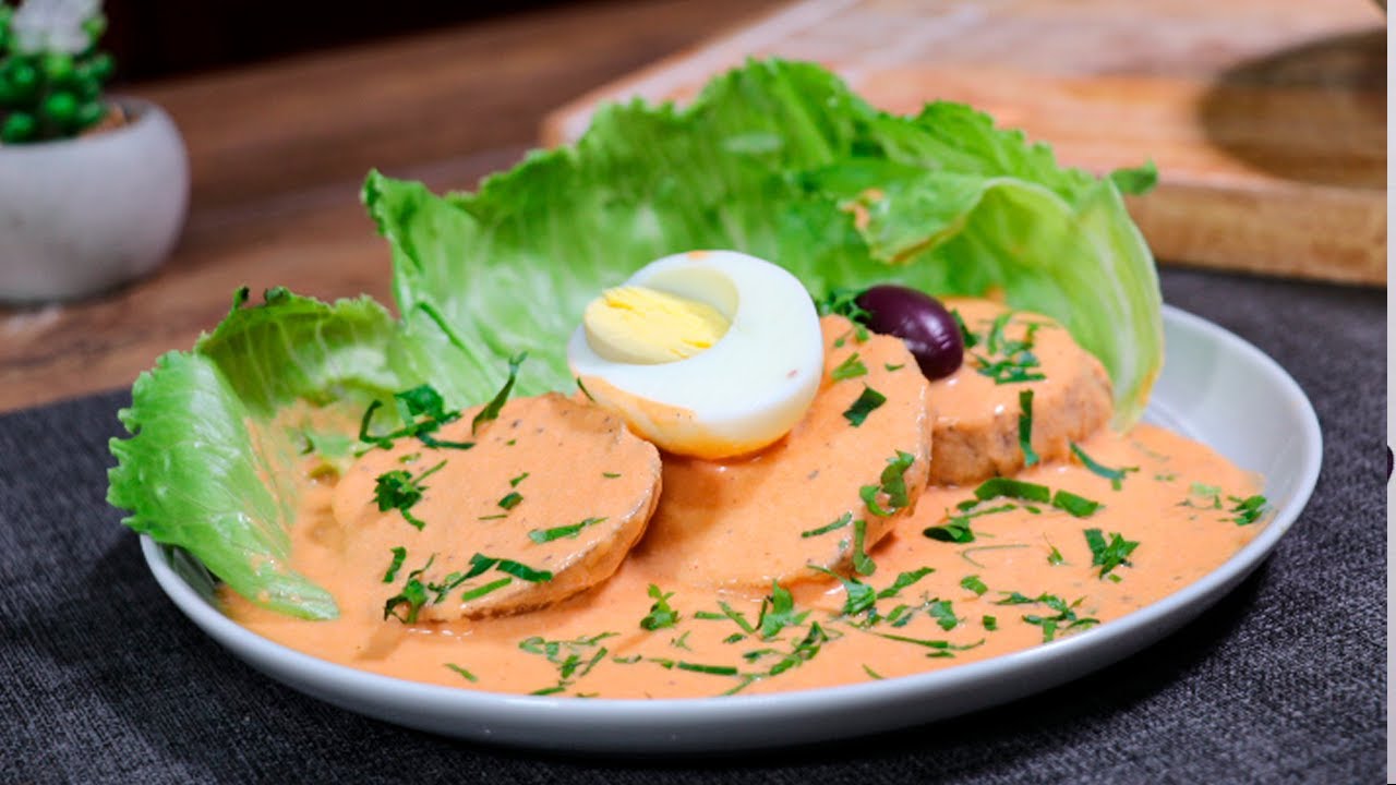 Como preparar papa con crema de pimiento rojo receta fácil y rápido ...