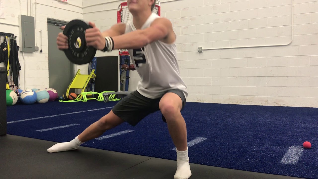 Alternating Lateral Plate Lunges - YouTube