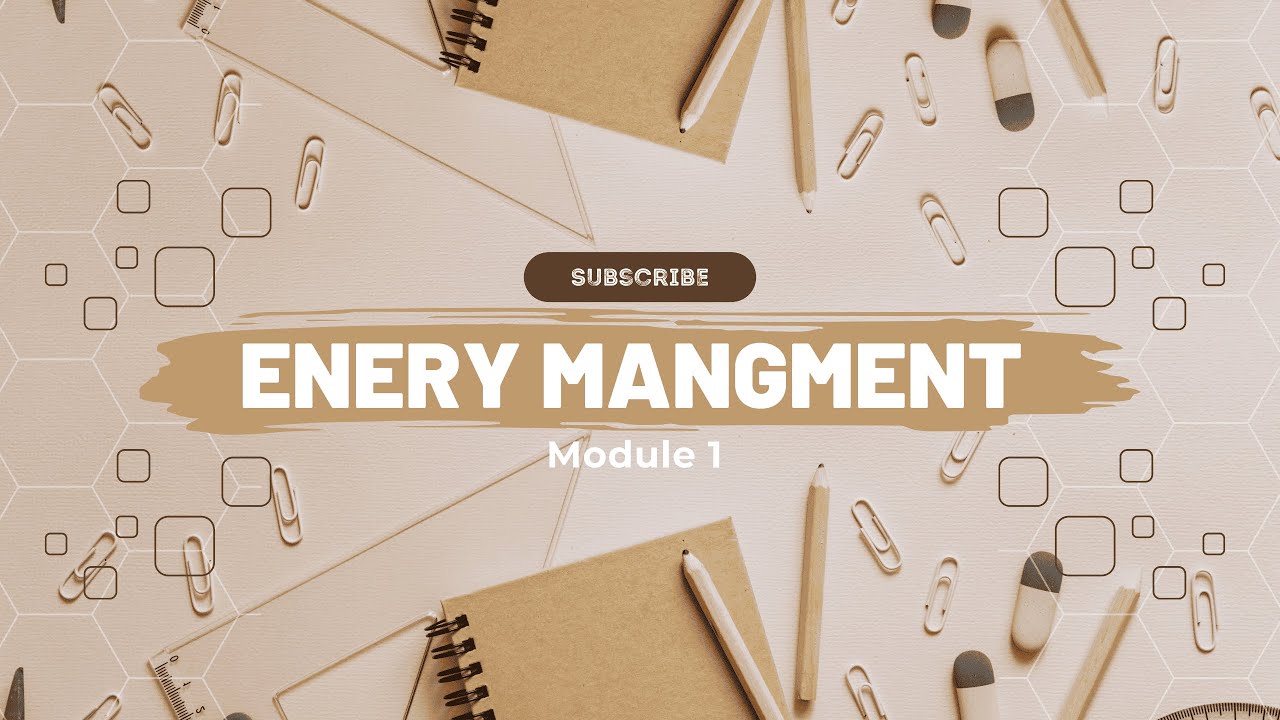 Energy Management | Module 1 | EET445 |Elective S8 - YouTube