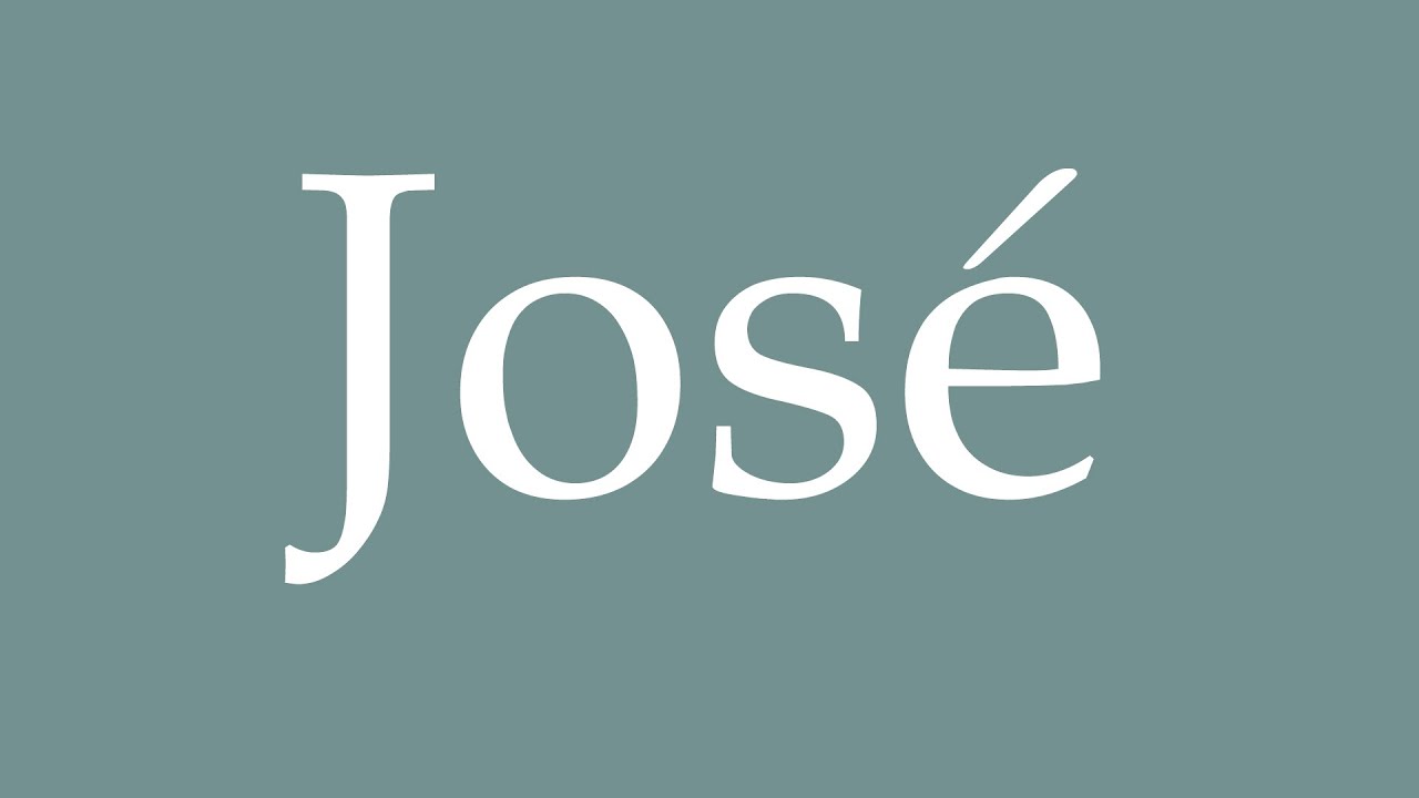 How to Pronounce ''José'' Correctly in French - YouTube