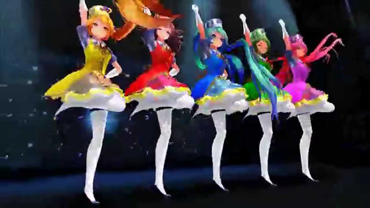 [mmd] Magical girls - Miku, Gumi, Luka, Neru, and Teto - Sentai Slender ...