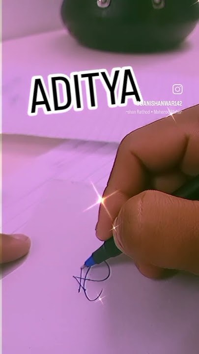 Aditya name signature style - YouTube