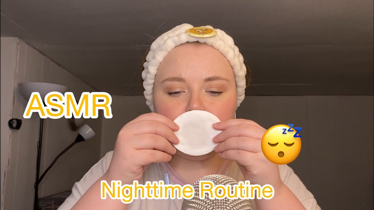 ASMR | Doing my Nighttime Routine😴(including lotion, skin and water ...