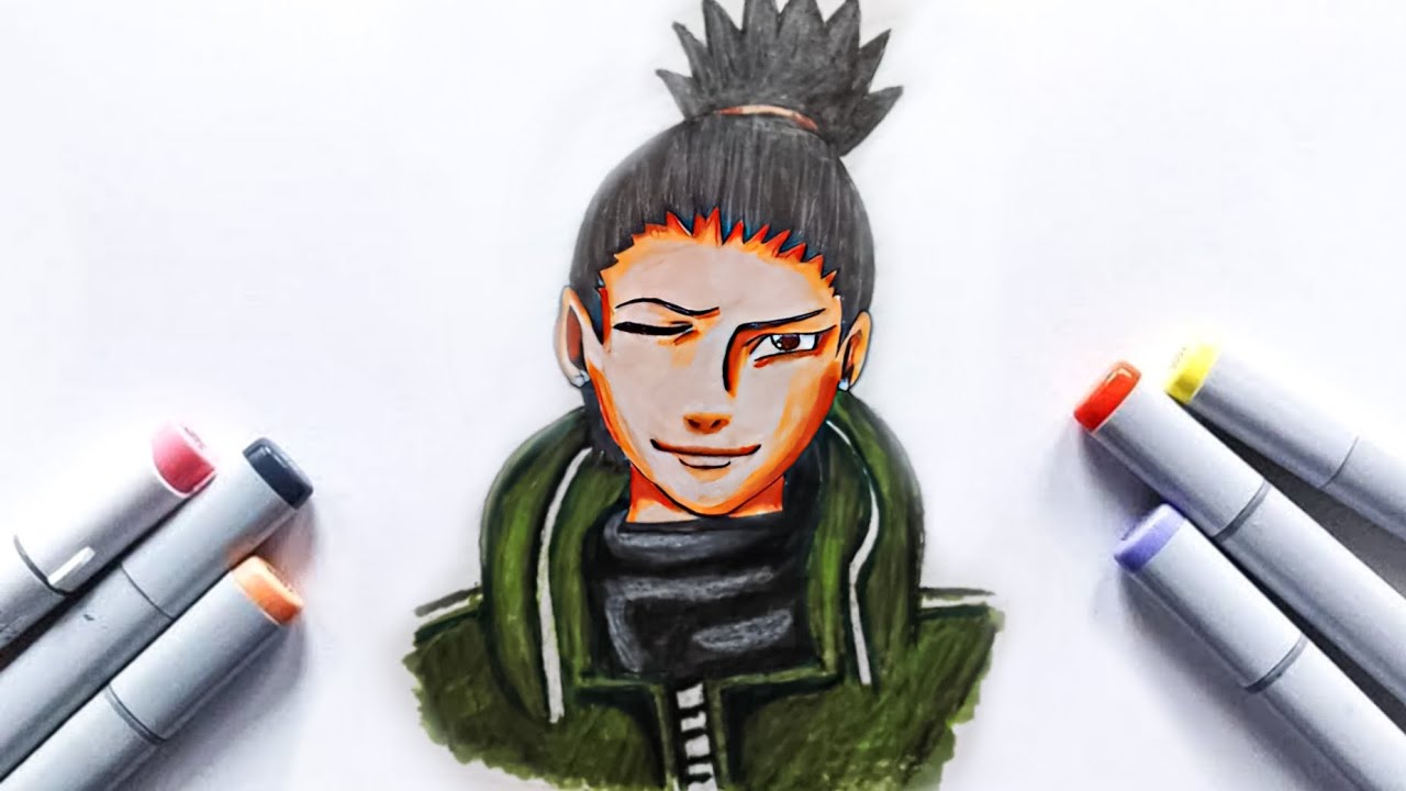 How to draw Shikamaru from Naruto || How to draw Anime step by step ...
