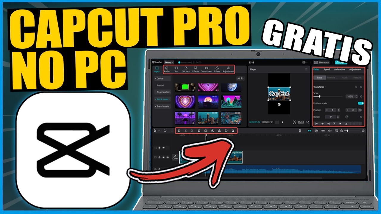 CAPCUT PRO GRATIS no PC | COMO BAIXAR e INSTALAR CAPCUT no COMPUTADOR (OFICIAL) ATUALIZADO - YouTube