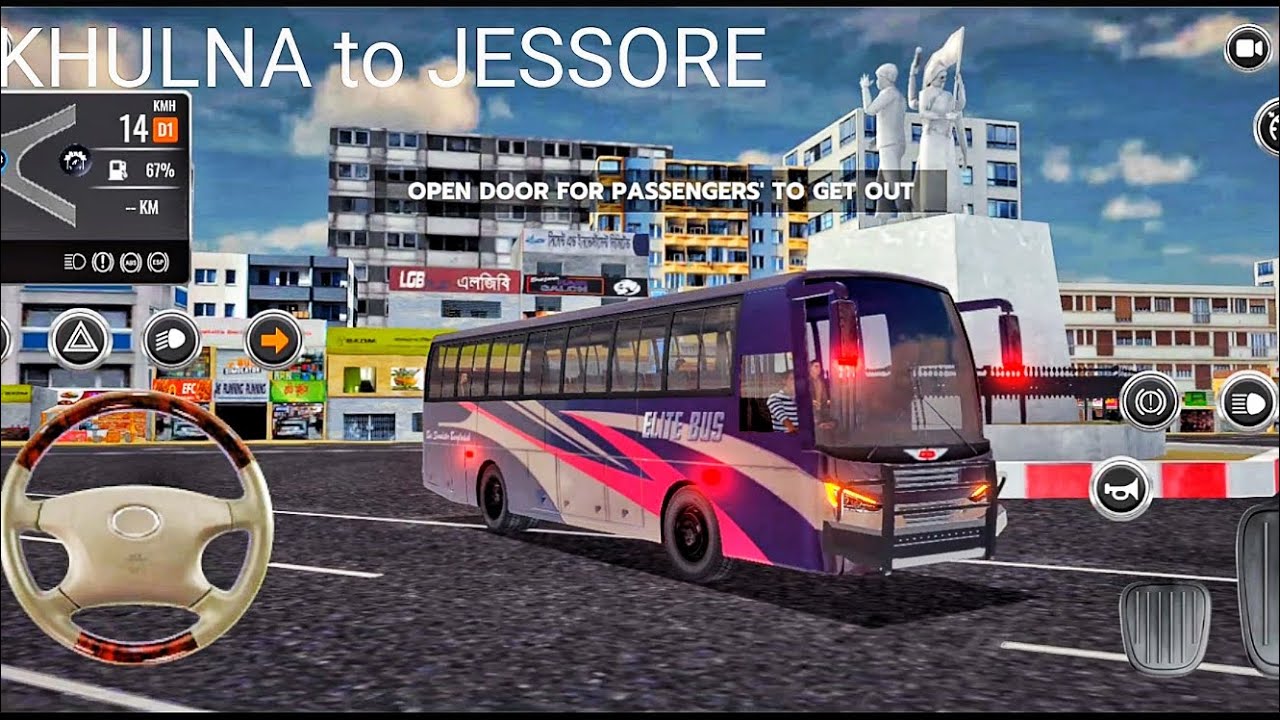 KHULNA to JESSORE bus simulator Bangladeshi game 🎮 driving public road my video - YouTube