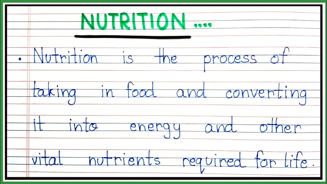 10 lines on nutrition in English/what is nutrition/Nutrition par ...