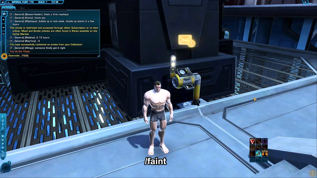 SWTOR All emotes and regen from Club Vertica Pack - YouTube