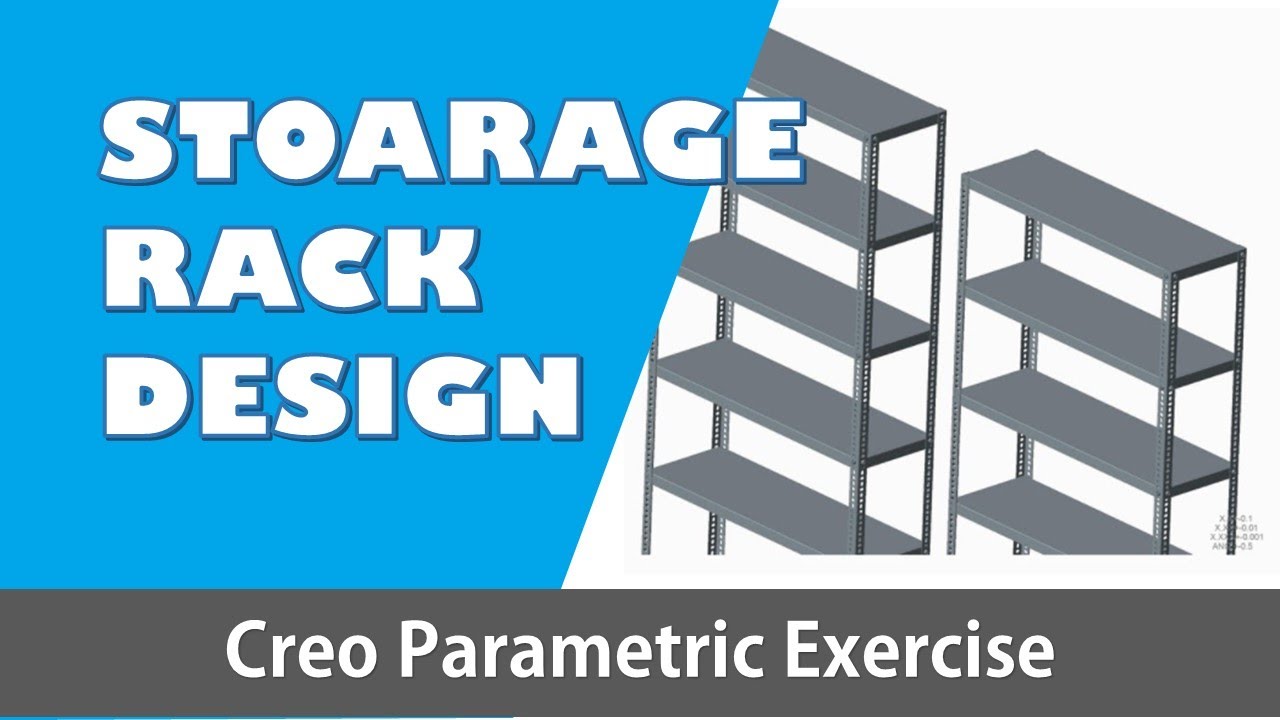 creo parametric | modelling of bulk storage rack design - YouTube