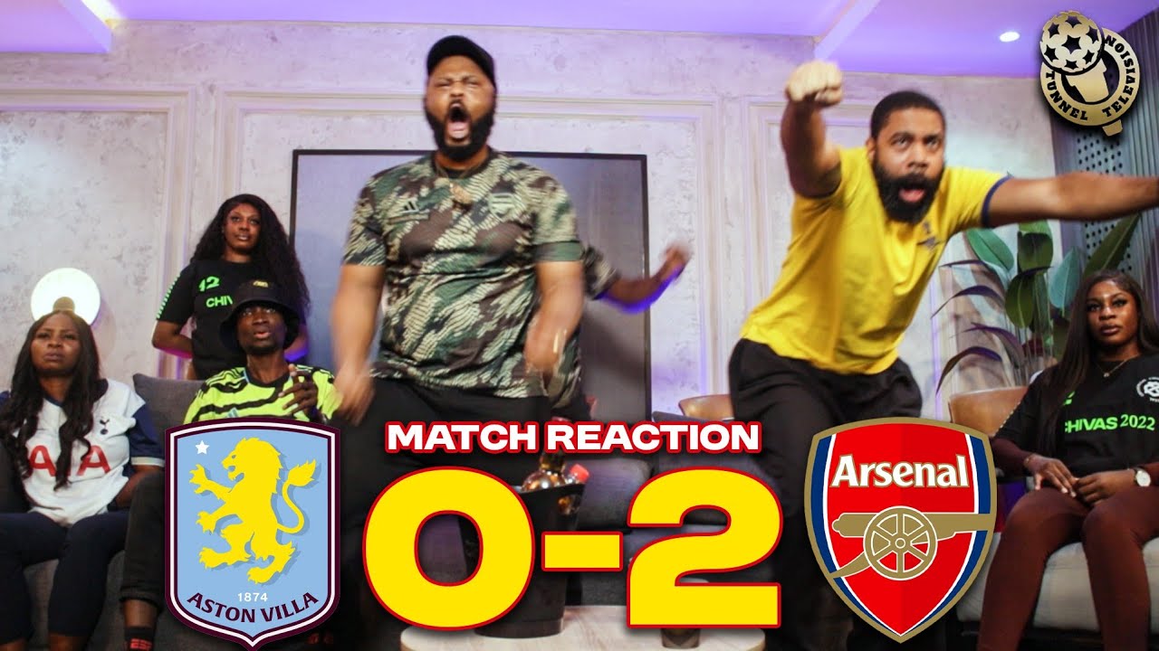 Aston Villa 0-2 Arsenal | Full Fan Goal celebrations | Trossard Partey ...