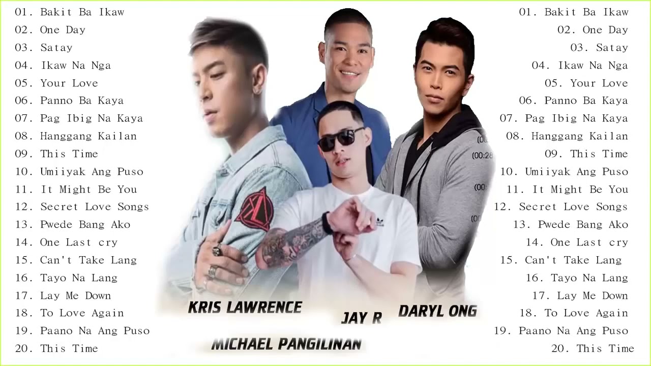 Daryl Ong, Kris Lawrence, Michael Pangilinan, Jay R - Nonstop OPM Love ...