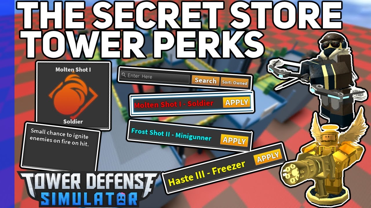 The Secret Tower Perks Store|Tower Defense Simulator - YouTube