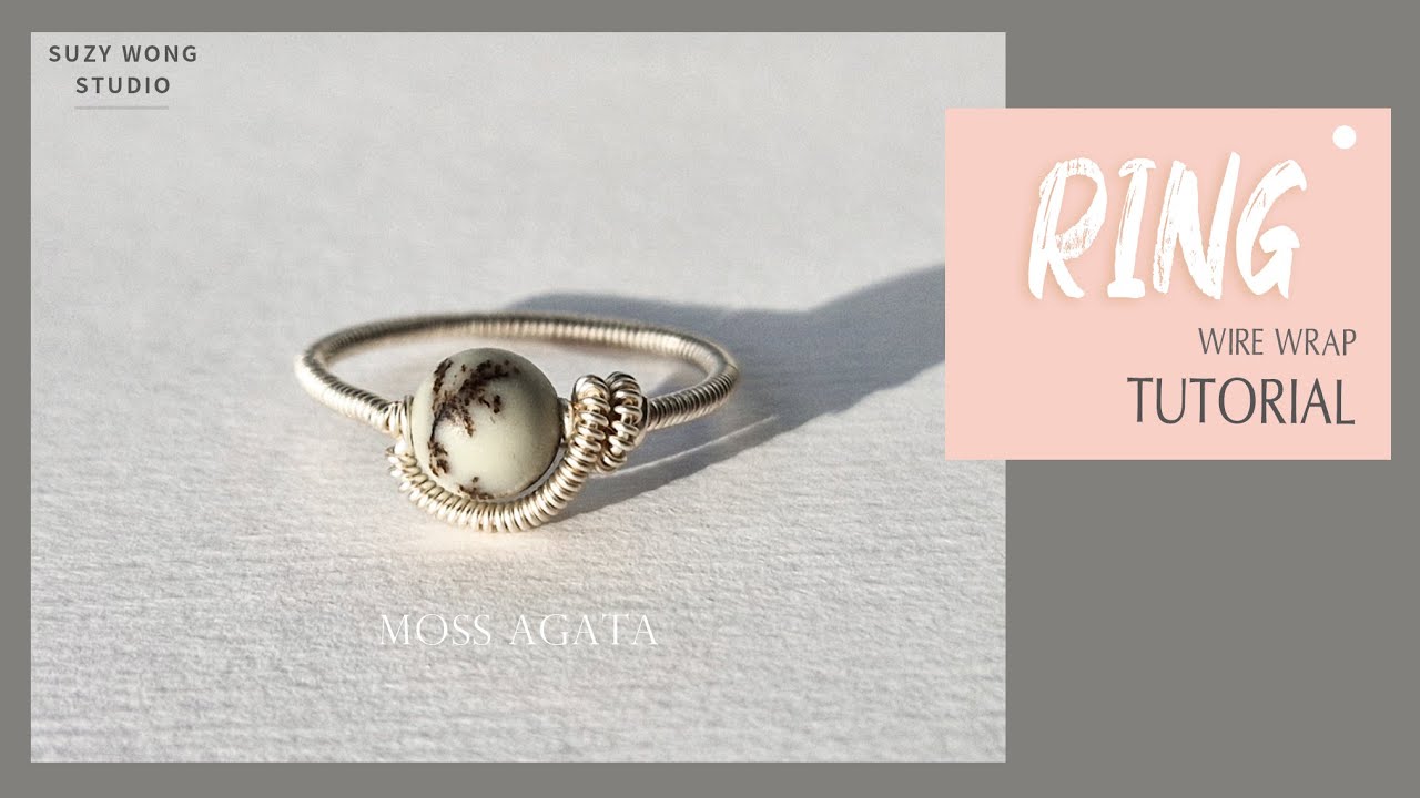 Moss Agate Wire Wrap Ring Tutorial| Easy Ring| DIY Ring| DIY Jewelry| How to make - YouTube