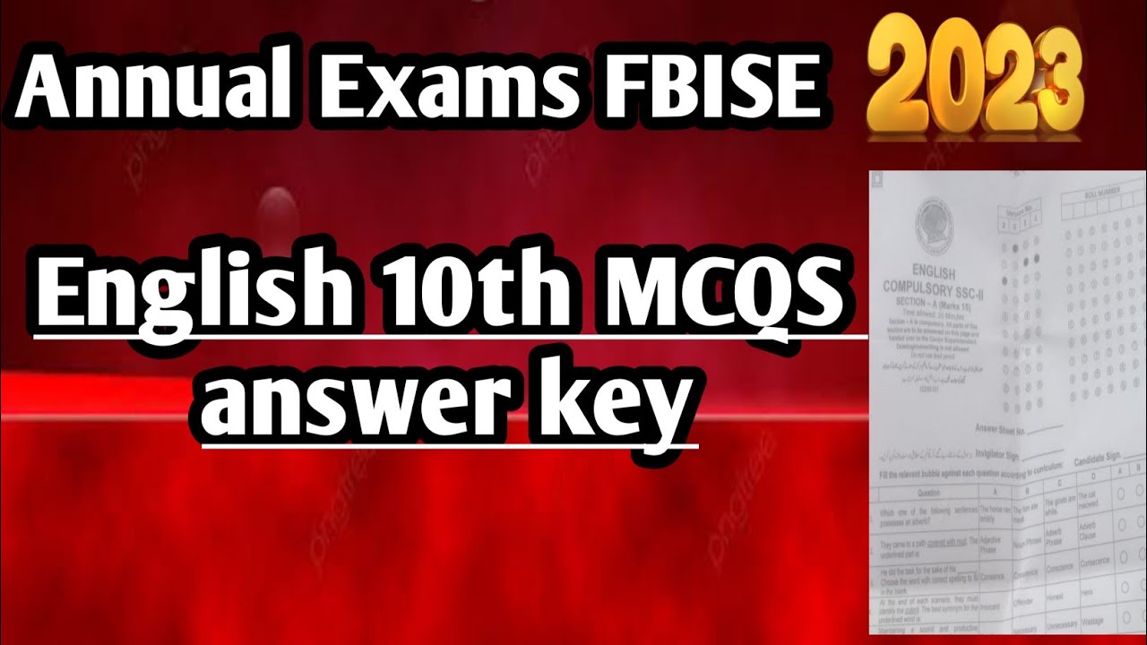 Class 10 English MCQS Answer Key Class 10 Fbise MCQS Objective class-10-english-mcqs-answer-key-class-10-fbise-mcqs-objective