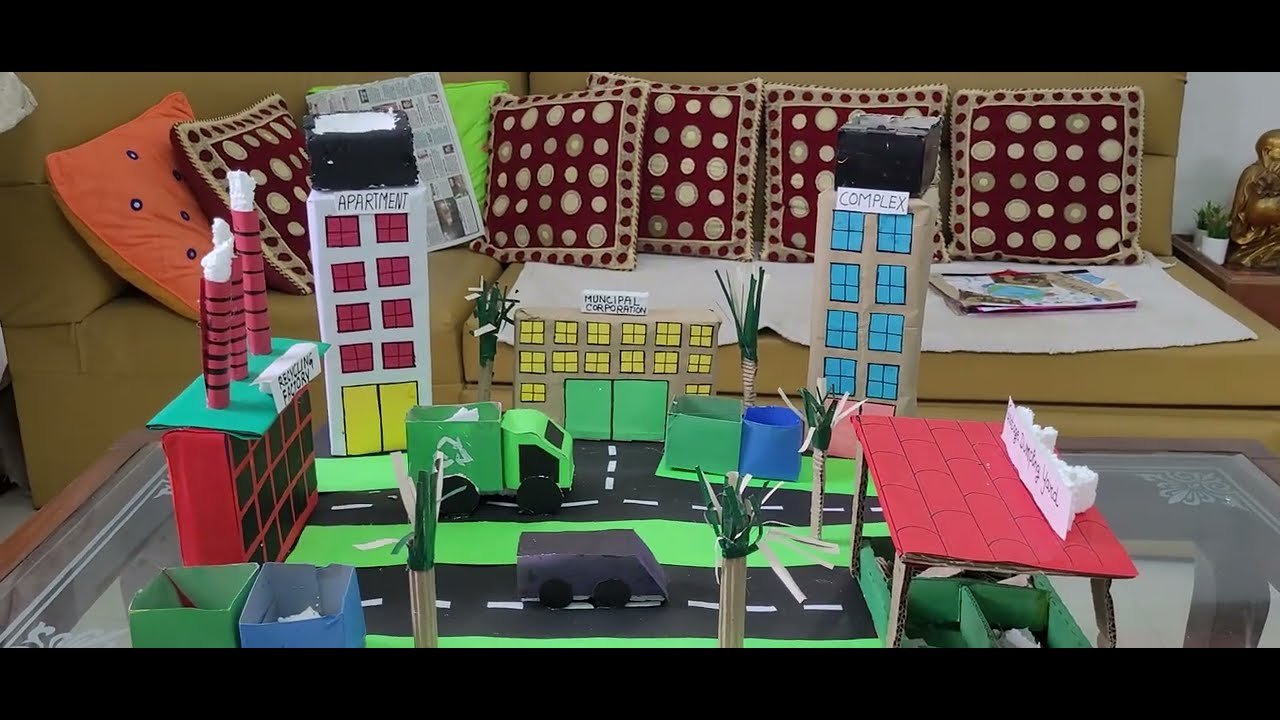 3D model on Waste Management for Holiday Homework - YouTube
