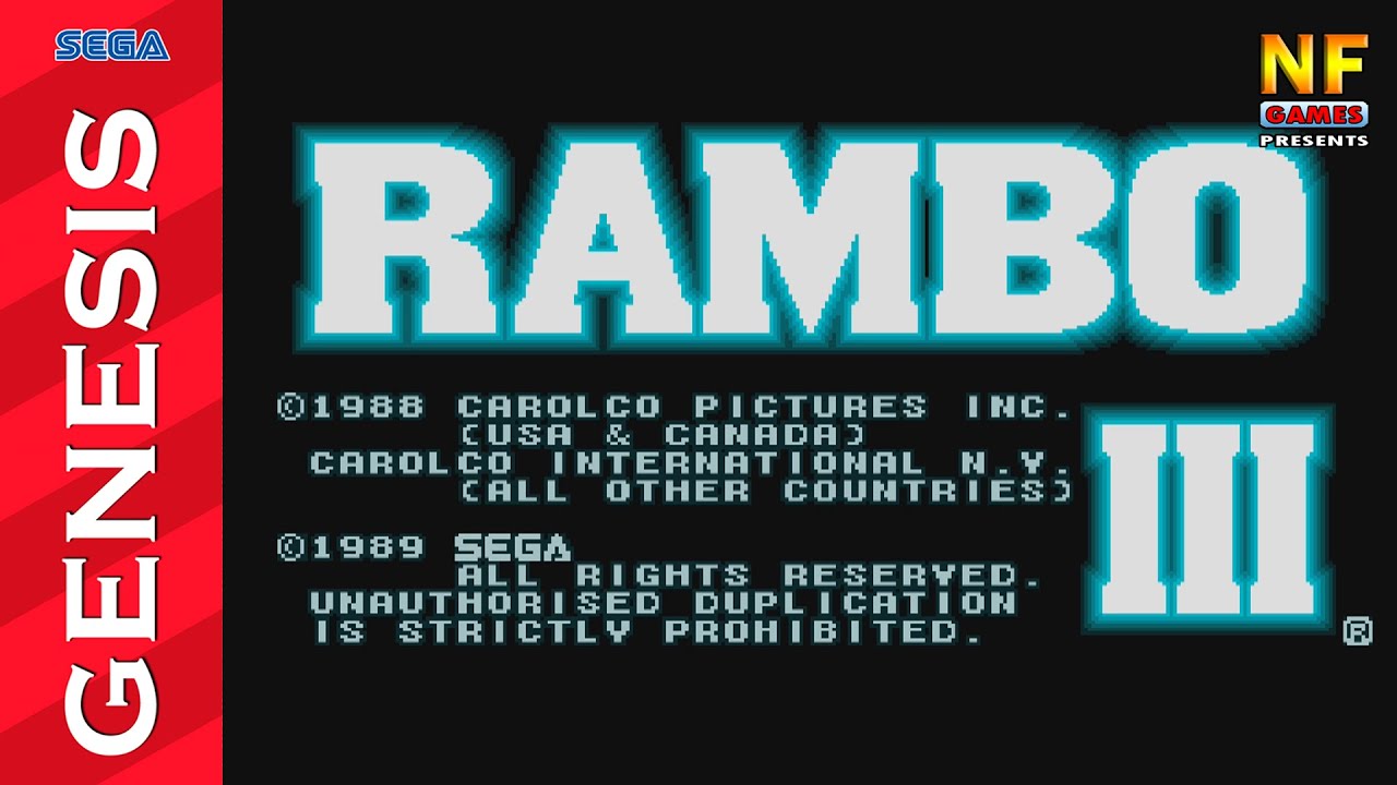 Rambo III (3). Hardest Mode. Sega Genesis [No Damage Walkthrough] Sega ...