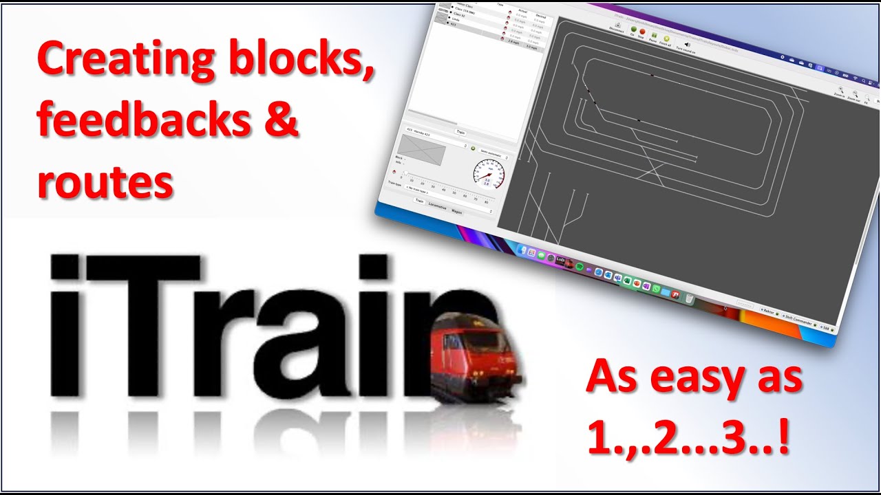 QUICK & EASY iTrain - creating blocks, feedbacks & routes - YouTube