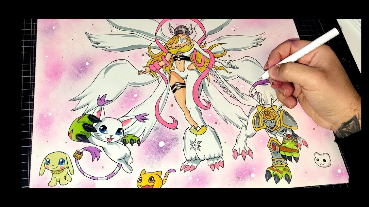 Drawing Tailmon Evolution | Gatomon DIGIMON - YouTube