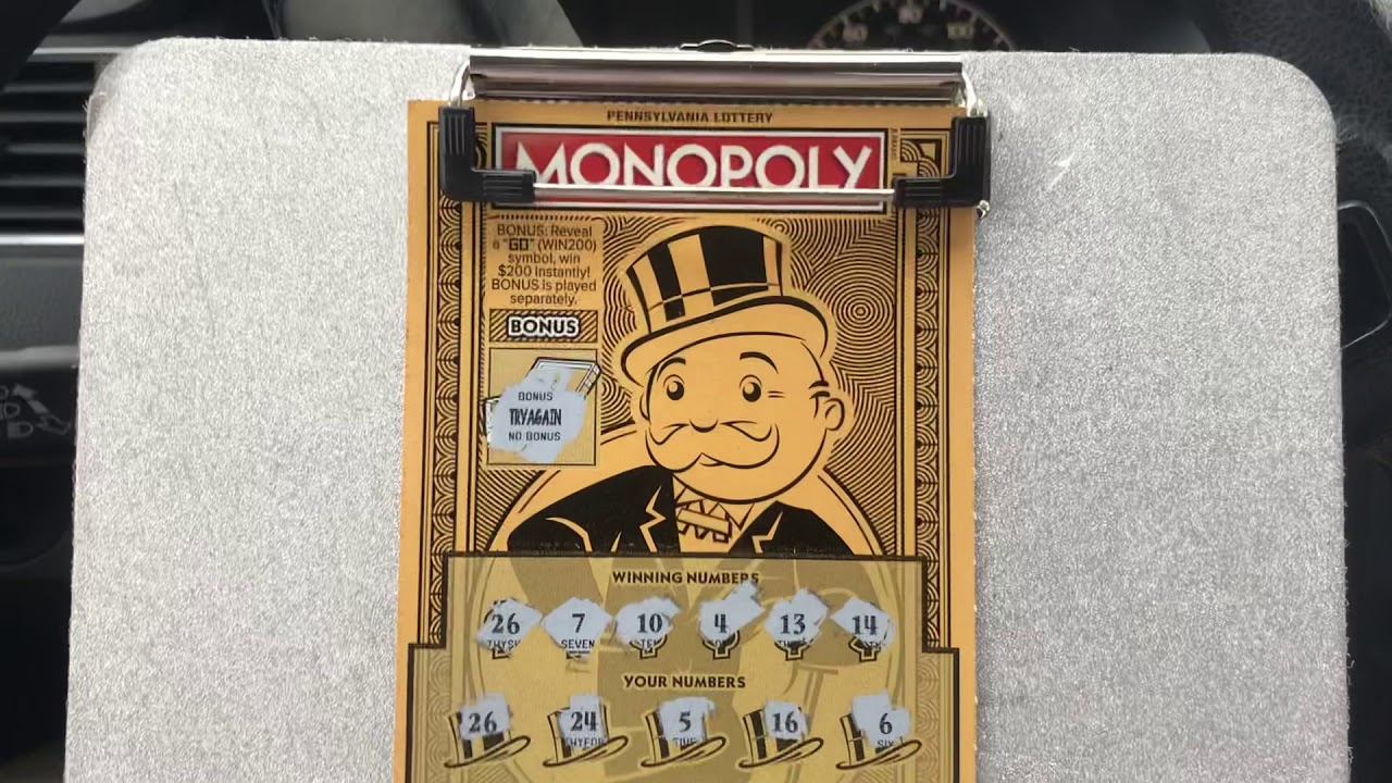MONOPOLY LOTTERY TICKET !!!! WINNER!!!! - YouTube