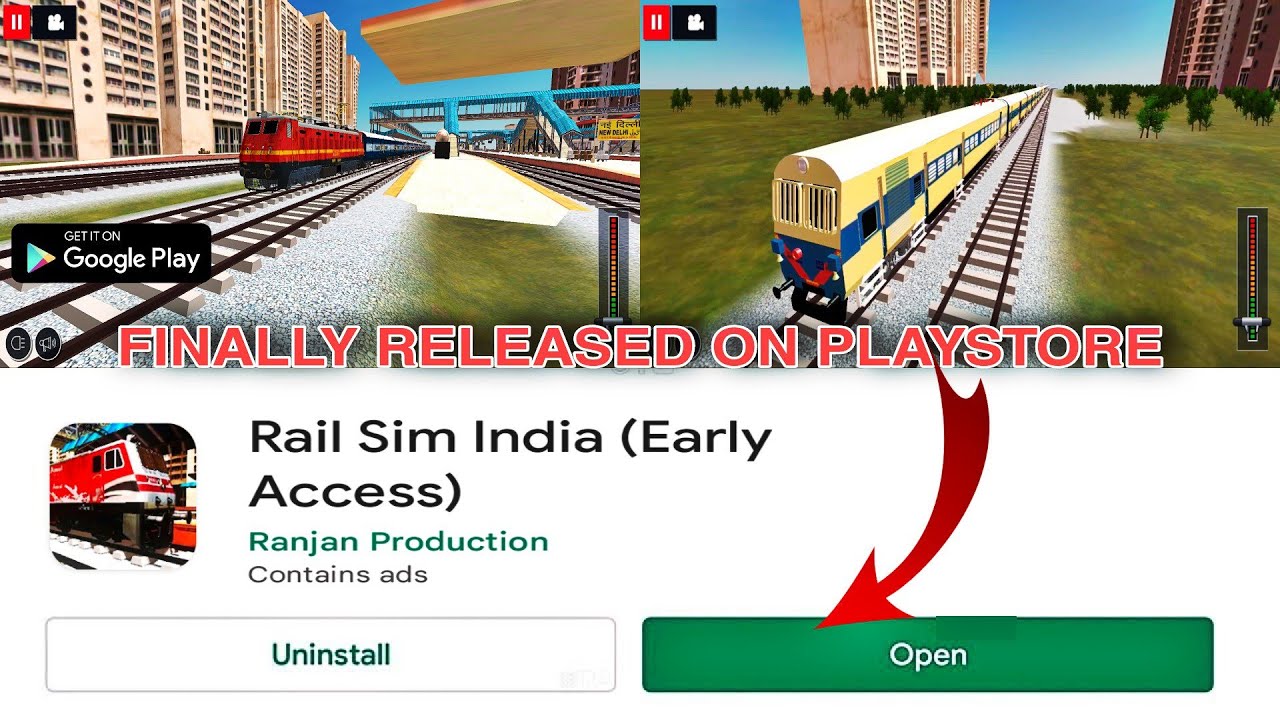 #NEW TRAIN GAME RELEASED ON PLAYSTORE RAIL SIM INDIA BY RANJAN PRODUCTION | LINK IS IN ...