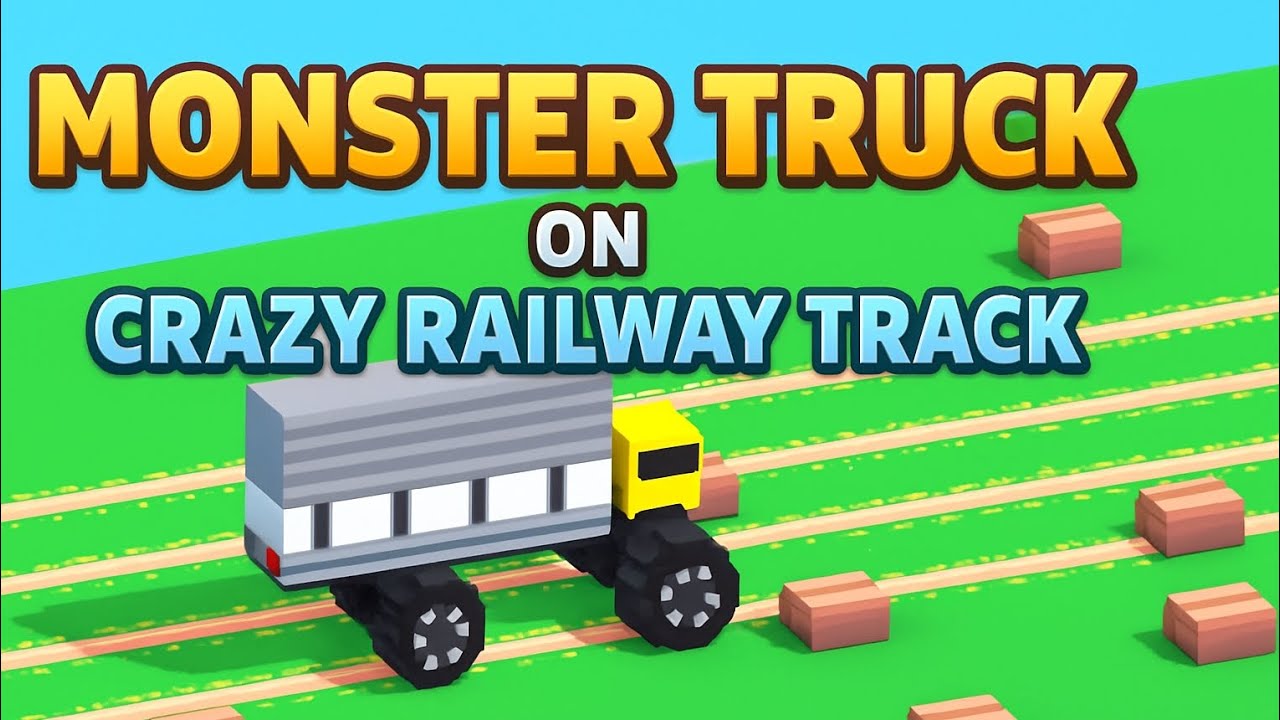 Monster Truck on Crazy Railway Tracks! 🚂🛞 | Fancade Gameplay - YouTube