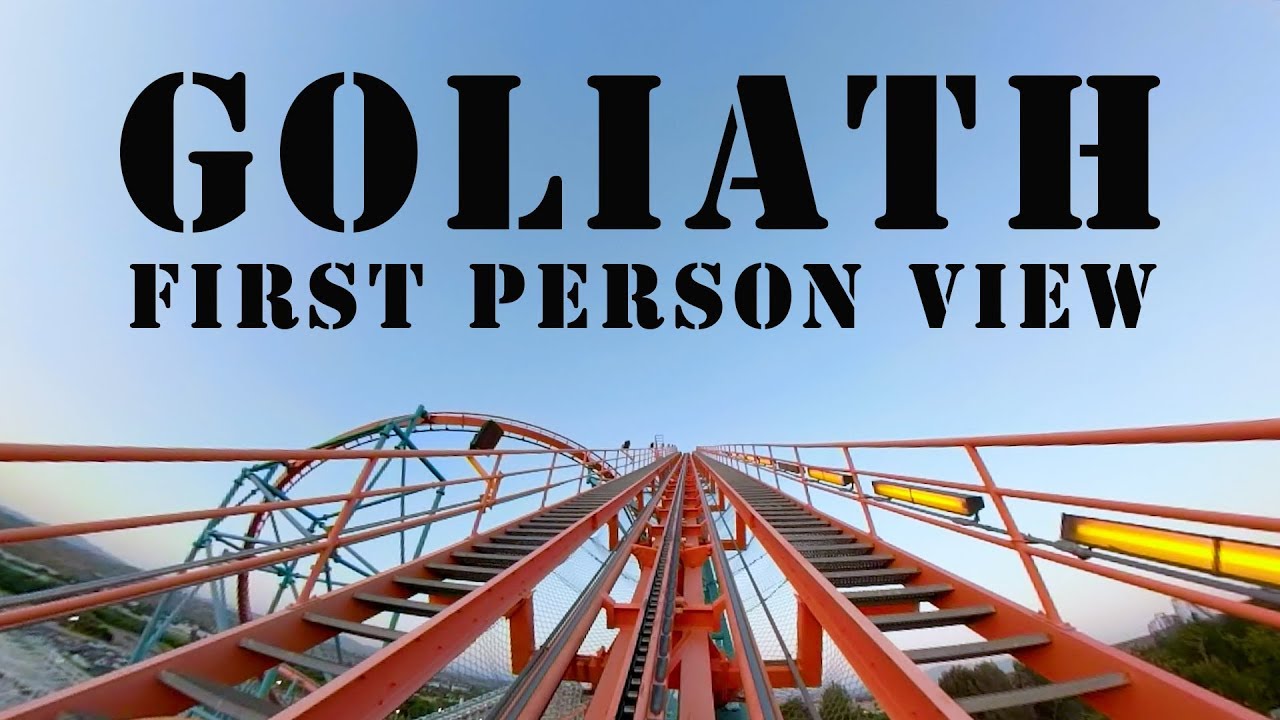 Six Flags Magic Mountain Goliath Roller Coaster First Person View - YouTube