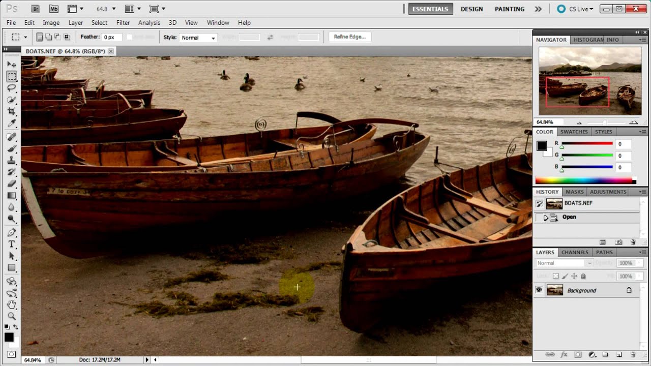 Photoshop CS5 Tutorial: Content Aware Fill - YouTube