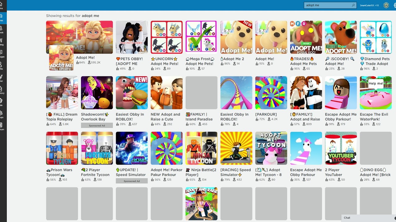 Roblox - Chapter 2 - Dashboard & Game Search - YouTube