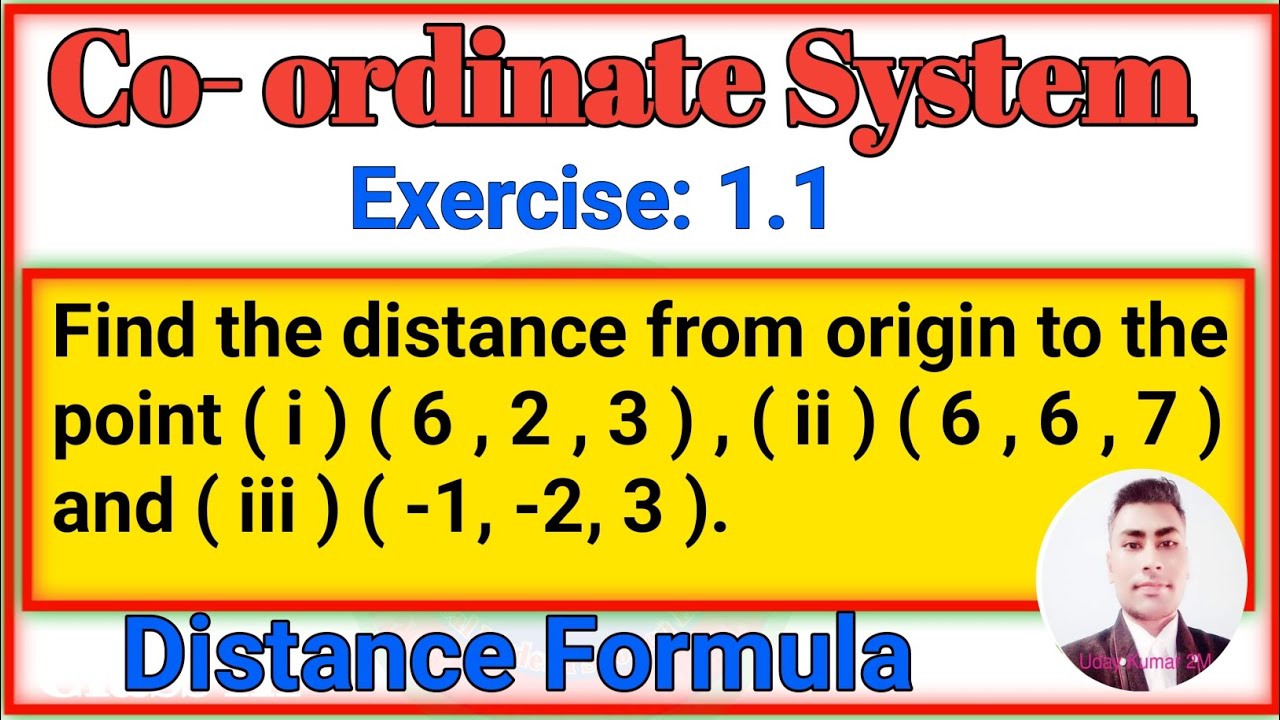 Co-ordinate system|Distance formula|class XII th|B.Sc |learn how to ...
