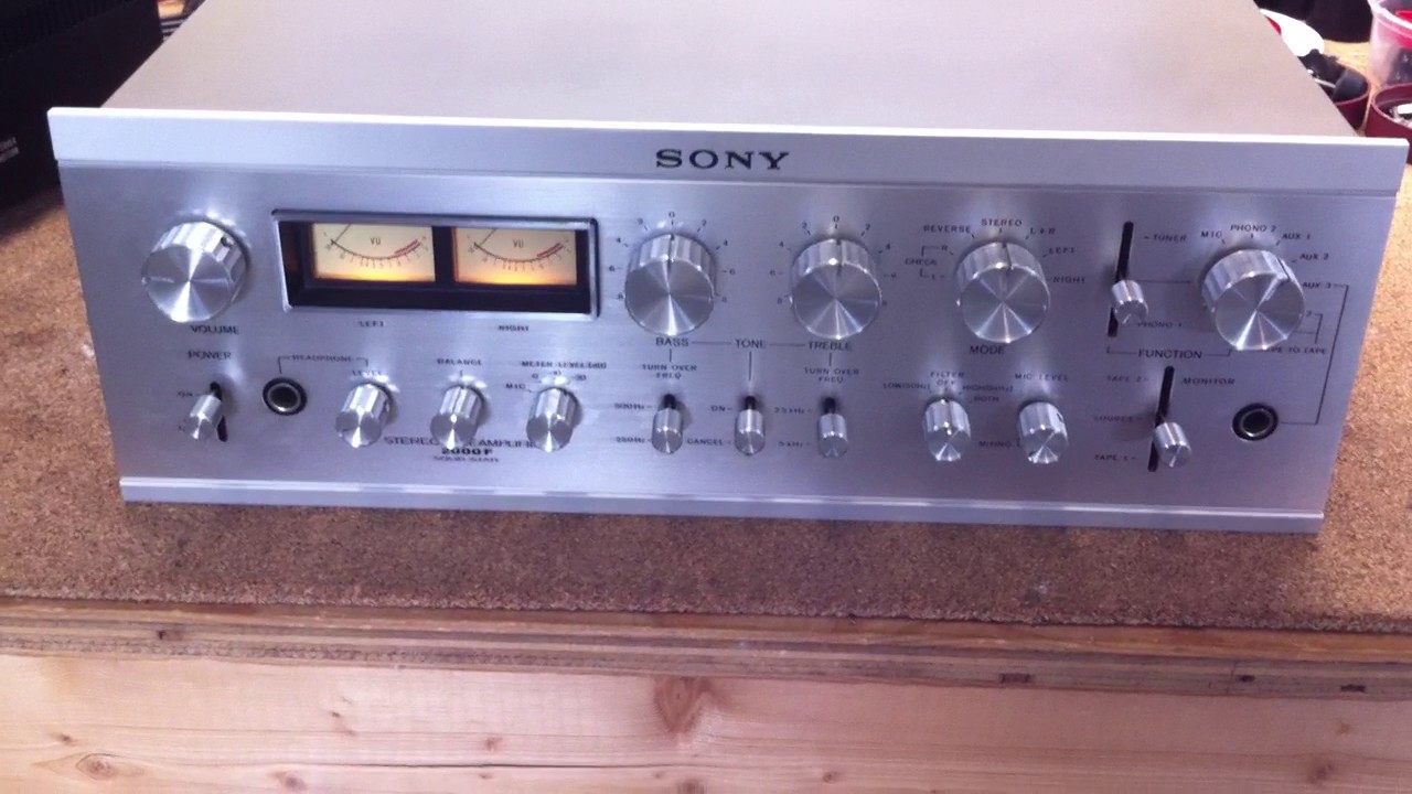 Sony 2000F Pre Amp - YouTube
