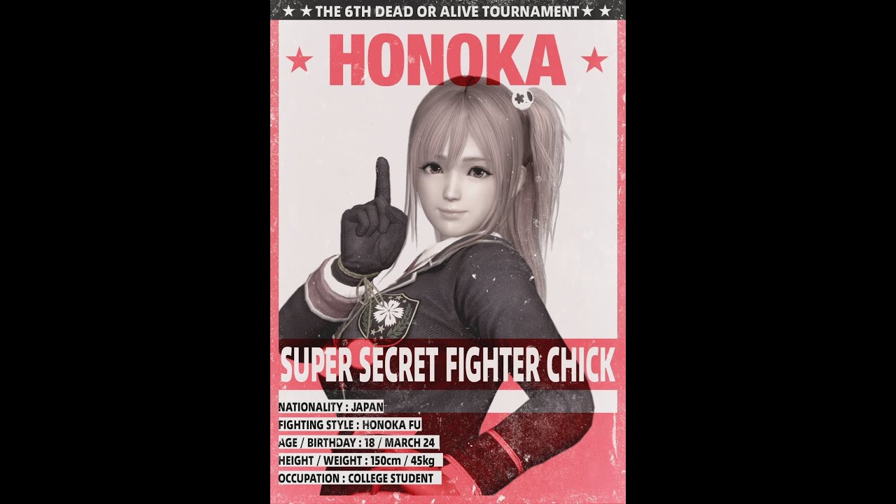 Honoka - The Super Secret Fighter Chick is ready to fight in DEAD OR ...