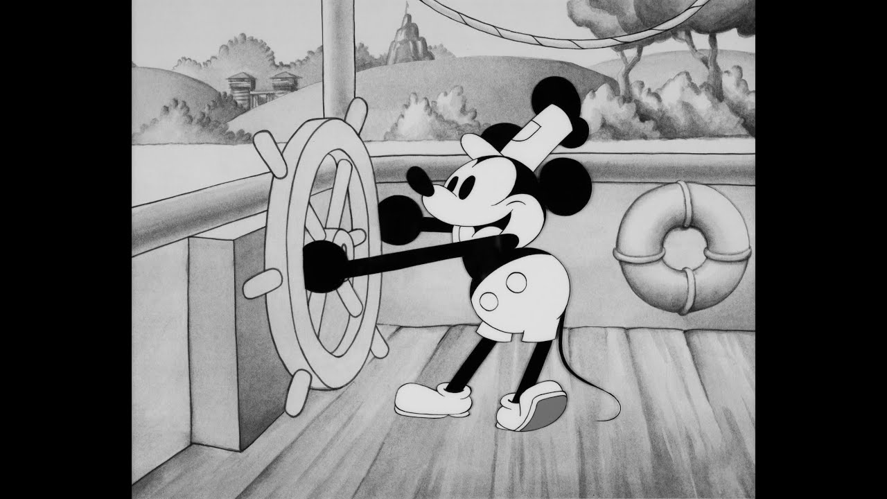 STEAMBOAT WILLIE | Mickey Mouse (1928) PUBLIC DOMAIN - YouTube