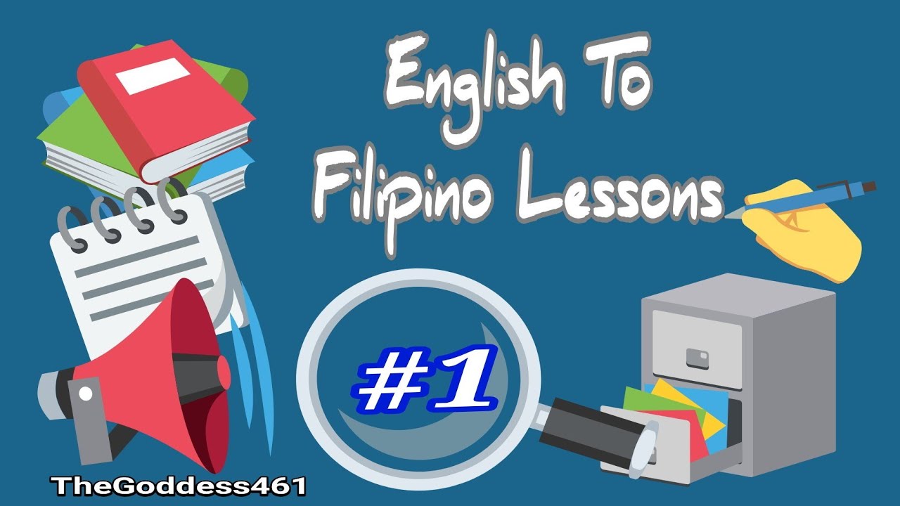 English To Filipino Lessons #1 - YouTube