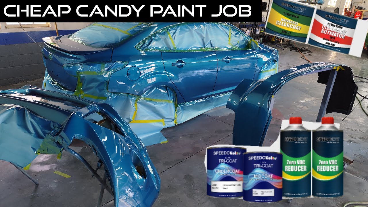500$ cheap candy paint job - YouTube