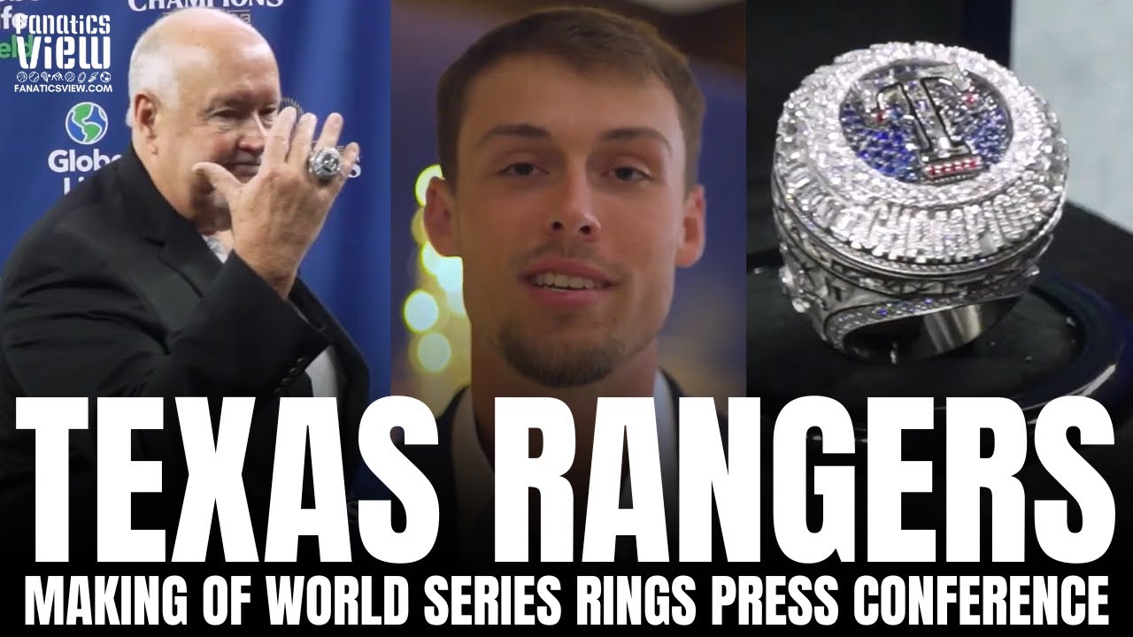 Texas Rangers World Series Ring Press Conference | Evan Carter, Nate ...