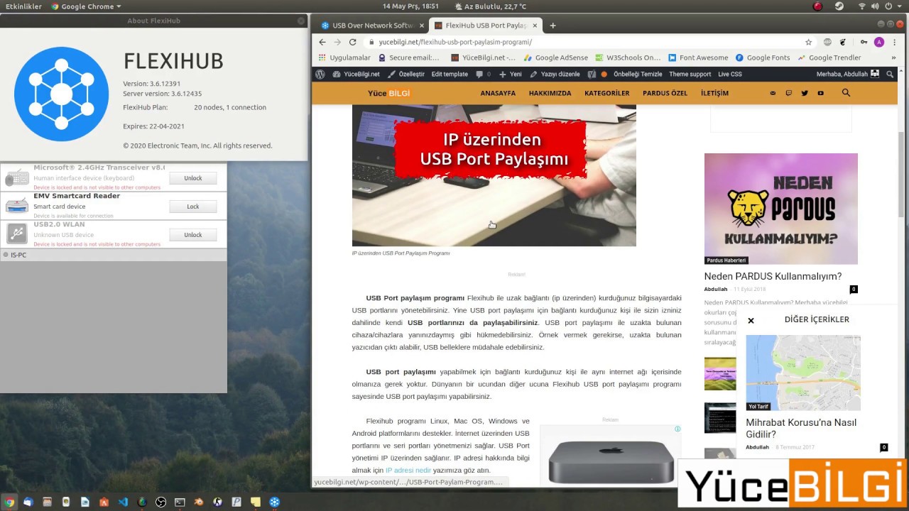 Flexihub USB Paylaşım Programı - IP üzerienden USB Paylaşımı - YouTube